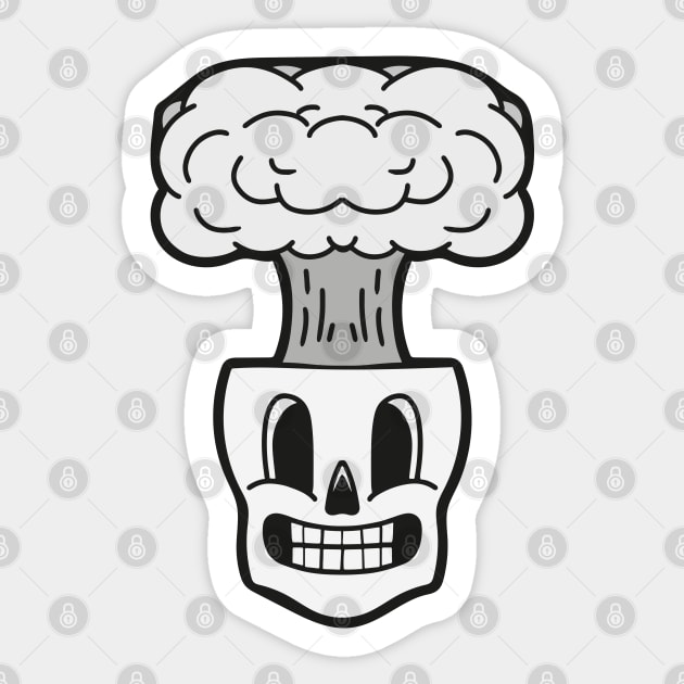 Exploding Skull - Exploding - Sticker | TeePublic